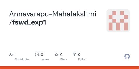 GitHub Annavarapu Mahalakshmi Fswd Exp1