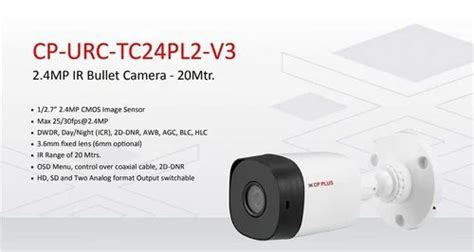 Cp Plus Bullet Camera 2 4 Mp At 1010 Piece Bullet Camera In Gurgaon ID 2853213843391