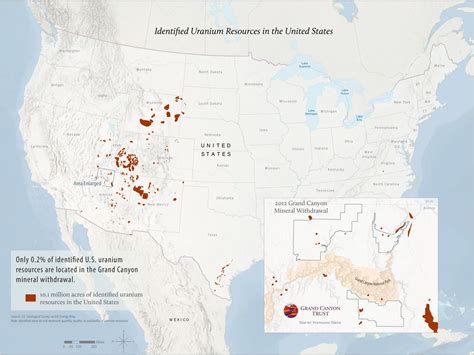 Identified Uranium Resources In The United States Map Grand Canyon Trust