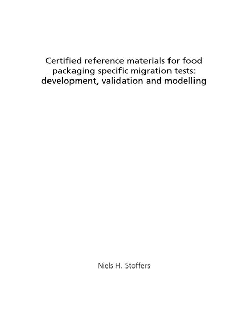 Crm And Validation For Overall Migration Test Pdf Plastic High Performance Liquid