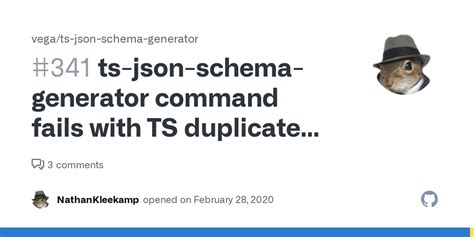 Ts Json Schema Generator Command Fails With Ts Duplicate Identifier