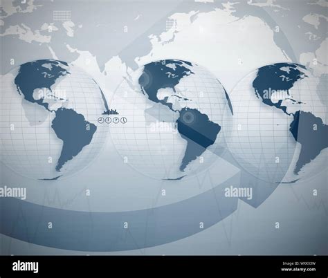 World Map Interface In Blue Stock Photo Alamy