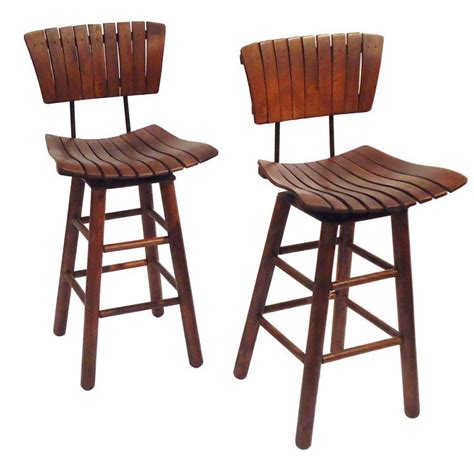 Pair Of Rustic Swivel Bar Stools With Backs Bar Stools Bar Stools With Backs Rustic Bar Stools