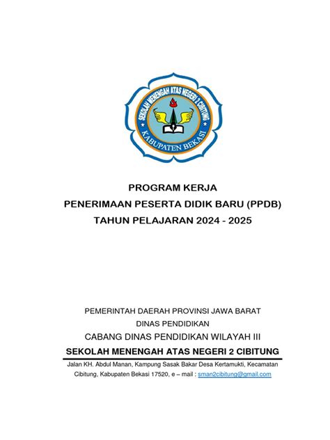 Program Kerja Ppdb 2024 2025 Pdf