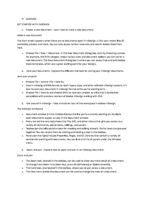 In Design INDESIGN GET STARTED WITH INDESIGN Create A New Document Learn How To Make A New