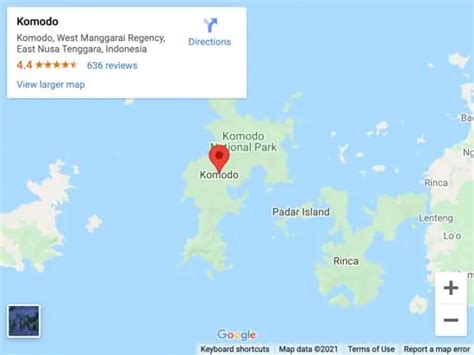 Komodo Dragon Map