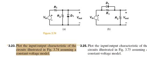 Solved Plot The Inputoutput Characteristic Of The Circuits Illustrated In Fig 374 Assuming A