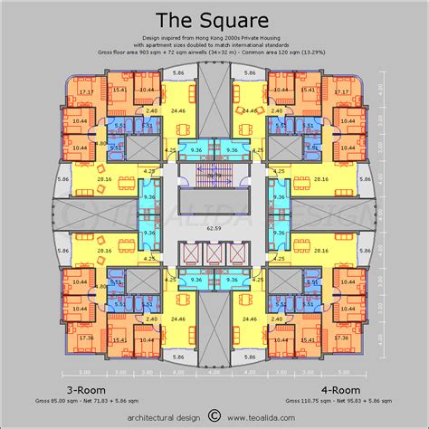 The Square Floor Plan Square Floor Plans Apartment Plans Apartment