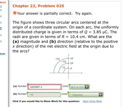 Solved The Figure Shows Three Circular Arcs Centered At The