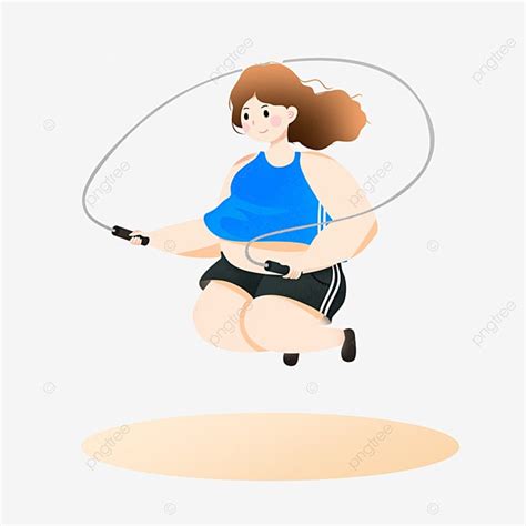 Fitness Exercises White Transparent Sports Fitness Jumpy Girl Exercise