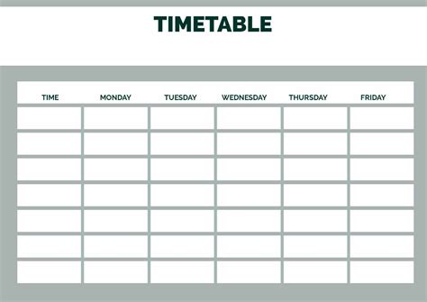 Timetable Template For Teachers Students Artofit