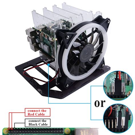 GeeekPi New Raspberry Pi Cluster Case Raspberry Pi Rack Case Stackable Case With Cooling Fan