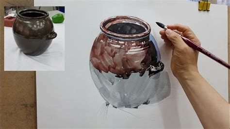 항아리 그리기 항아리 페인팅 기법 그리기