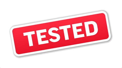 Teruji Stempel Spanduk Label Templat Tombol Ilustrasi Saham Vektor Ilustrasi Stok Unduh Gambar