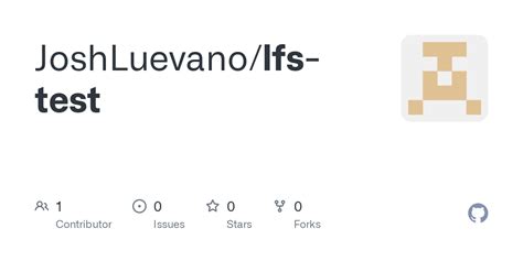 GitHub JoshLuevano Lfs Test