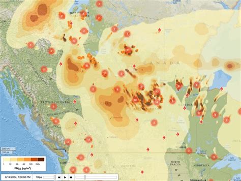 Edmonton Weather Extreme Wildfire Smoke Smothers Edmontons Skies