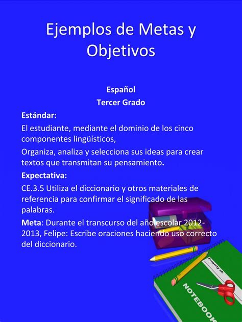 Ppt Ejemplos De Metas Y Objetivos Powerpoint Presentation Free