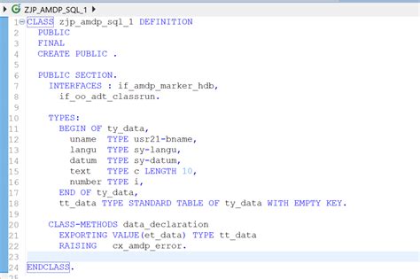 Sql Script For Amdp Data Declaration And Selects Discovering Abap