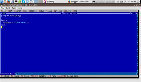 Блокнот Pcduino Первая программа на Freepascal