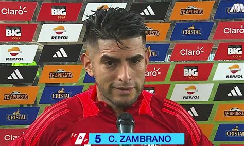 Carlos Zambrano Tras Empate Con Paraguay Tenemos Que Seguir Peleando