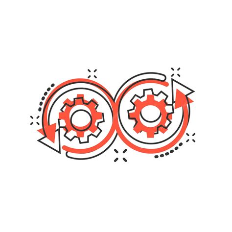 Premium Vector Development Icon In Comic Style Devops Vector Cartoon Illustration On White