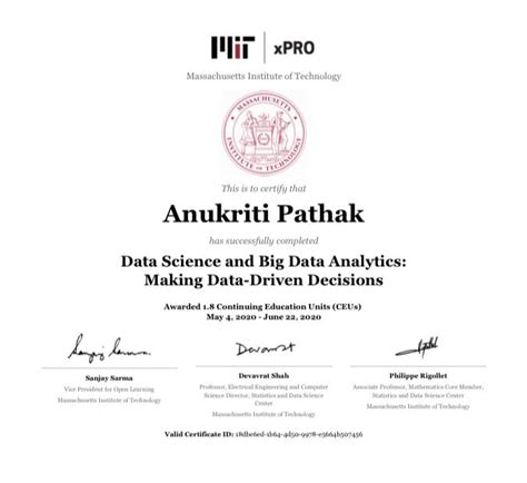 Anukriti Pathak On Linkedin Mitxpro Datascience Bigdata