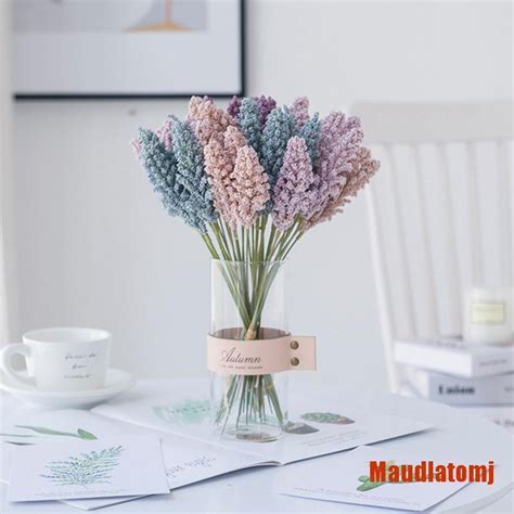 ช่อดอกลาเวนเดอร์ประดิษฐ์ 6 ชิ้นสําหรับตกแต่งบ้านงานแต่งงาน Maudlatomj Th Thaipick
