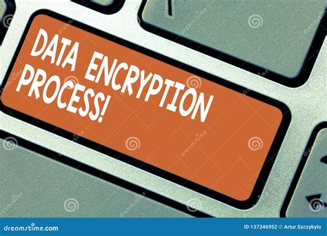 Word Writing Text Data Encryption Process Business Concept For The
