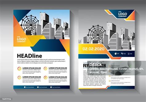 Brochure Design Cover Modern Layout Annual Report Poster Flyer In A4 With Colorful Triangles