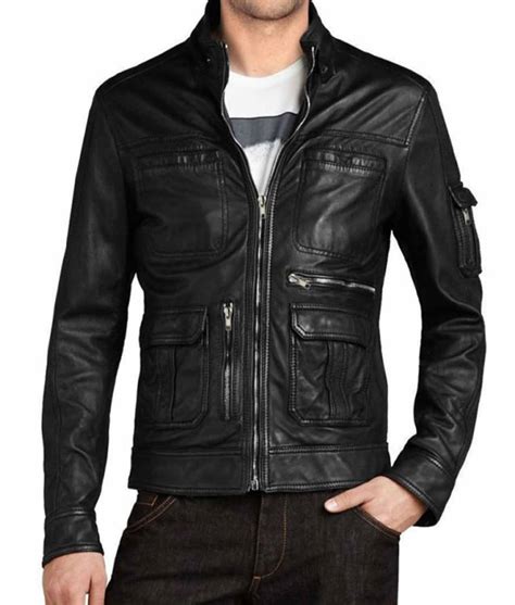 Men S Slim Fit Black Leather New Style Jacket Jackets Creator