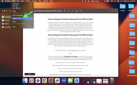 How To Export Freeform Document As Pdf On Mac Itechguides