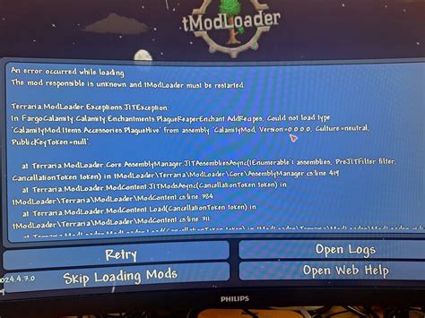 Im Getting This Error After Updating Tmodloader Does Anyone Know Hiw To Fix This R Terraria