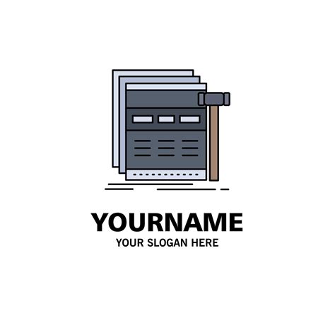 Internet Page Web Webpage Wireframe Flat Color Icon Vector 14872551 Vector Art At Vecteezy