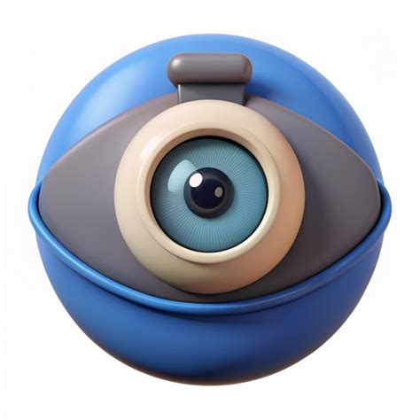 D Eye Recognition Isolated On White Background Eye Scanning Concept Of