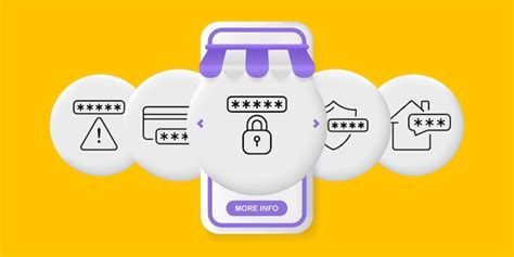 Premium Vector Passwords Set Icon Warning Sign Phone Bank Card Shield