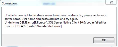 Solved Unable To Connect To Database List Esri Community