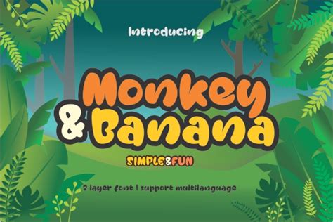 Monkey Banana Font By Creativework69 Creative Fabrica