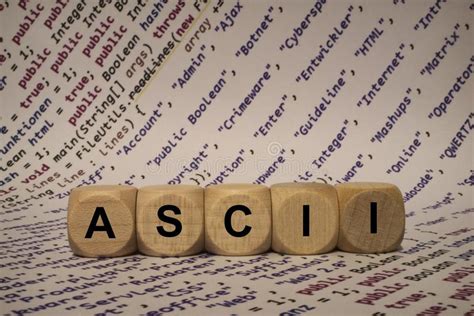 Ascii Cube With Letters And Words From The Computer Software