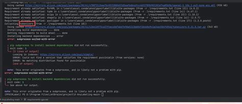 Python安装tokenizers失败： Subprocess Exited With Error（已解决）tokenizers安装失败