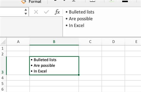 Making Bullets In Excel