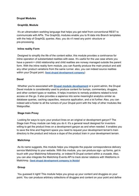 Ppt Drupal Modules Powerpoint Presentation Free Download Id 11503461