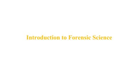 Introduction To Forensic Science Pdf