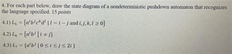 solved 4 for each part below draw the state diagram of a