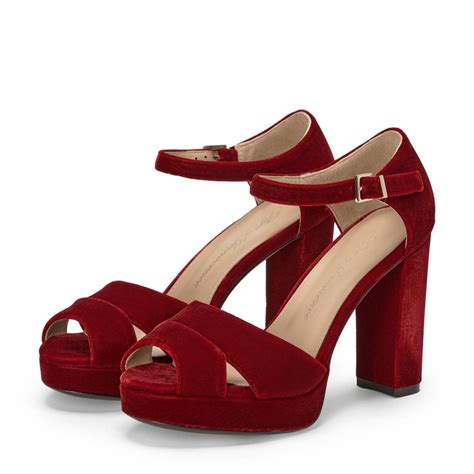 Red Velvet Shoes For Women — Dalia By Age Of Innocence