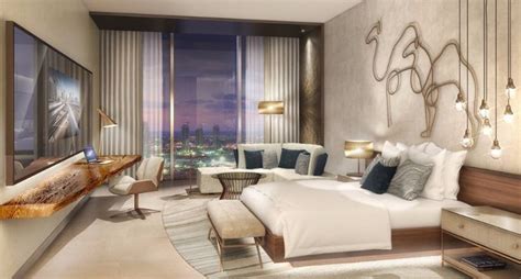 A Lot Of Lights And A Lot Of Bling In This Beautiful Hotel Room Design