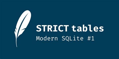 Bredec Gmbh On Linkedin Modern Sqlite Strict Tables