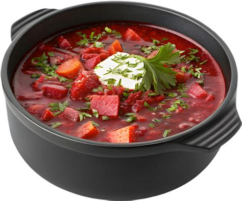 Mouthwatering Ukrainian Borscht Clipart With Vibrant Beet Color