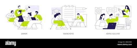 Classes In A College Isolated Cartoon Vector Illustrations Se Stock Vector Image And Art Alamy