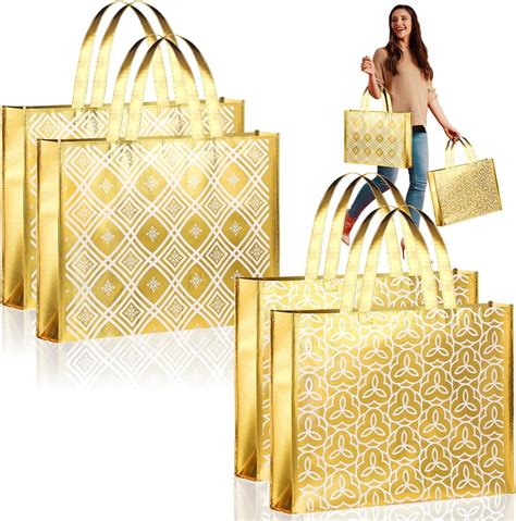 Perkoop 4 Pcs Extra Large Gold T Bag 20 X 16 Inch Jumbo