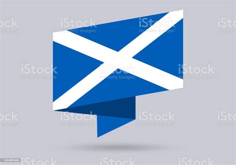 스코틀랜드 국기 종이 접기 스타일의 스코틀랜드 국가 상징 벡터 일러스트레이션 스코틀랜드기에 대한 스톡 벡터 아트 및 기타 이미지